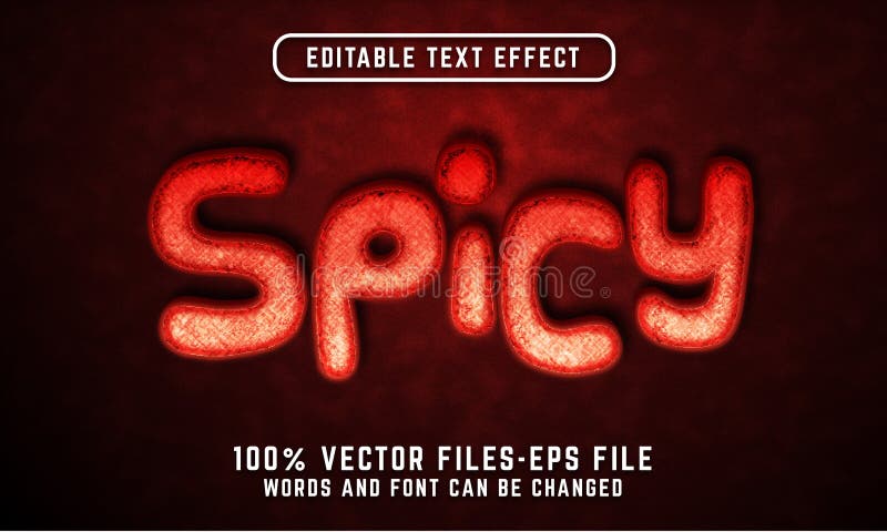 Red Spicy Text Effect - Editable Text Effect Stock Vector ...