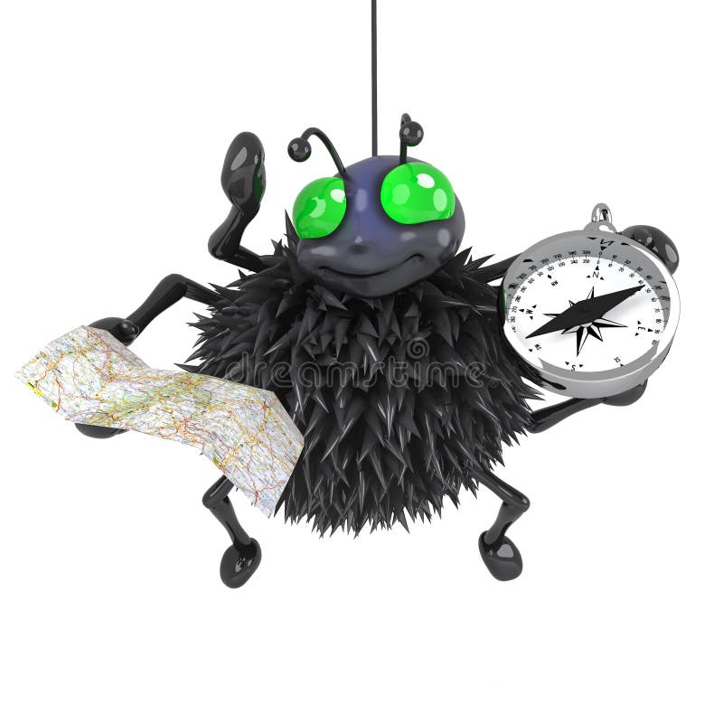 3d Spider is lost stock illustration. Illustration of creature - 55547427
