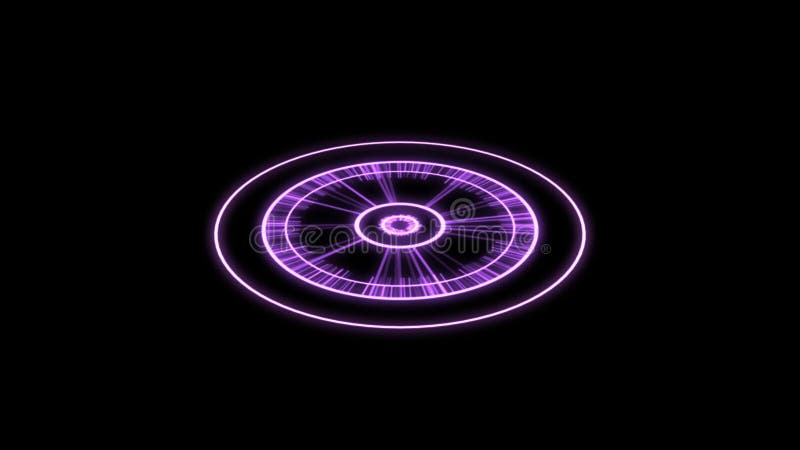 3D Spinning Wheel Audio Reactive X60 Degrees S Purple Animation Loop ...