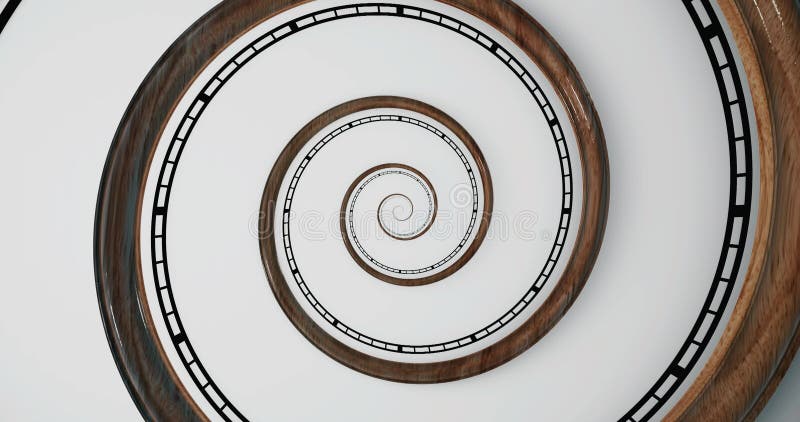 3D spiral clock face stock video. Video of space, psychedelia - 326075325