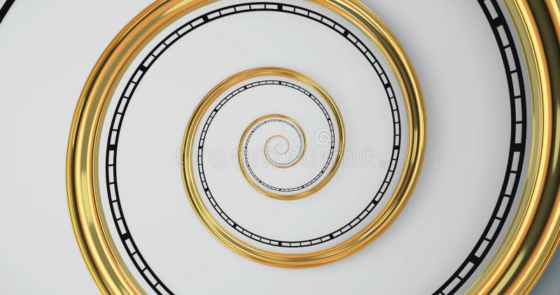3D spiral clock face stock footage. Video of geometry - 326075768