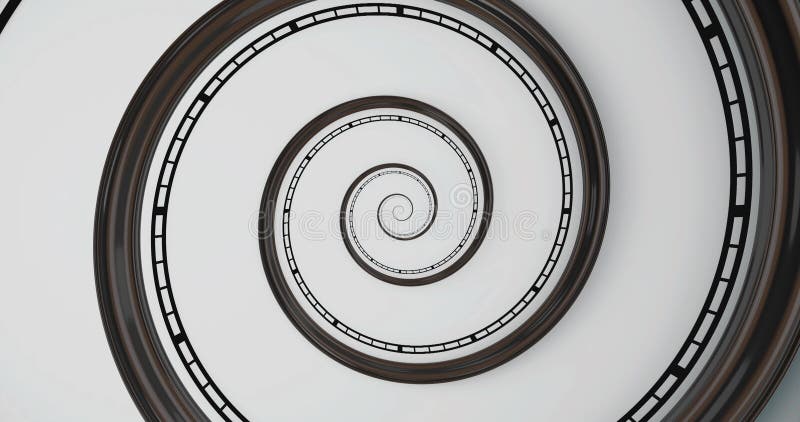 3D spiral clock face stock footage. Video of futurism - 326076426
