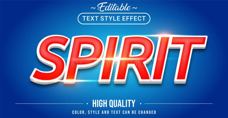 3D Spirit Text Effect - Editable Text Effect Stock Vector ...