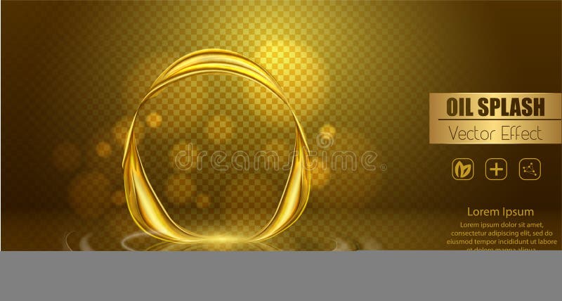 3d Splash of Liquid Oil. Splashing Oil Realistic Vector Illustration ...