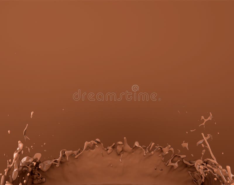 3D Splashing Chocolate Milk Milkshake Background 3D Illustration Stock ...