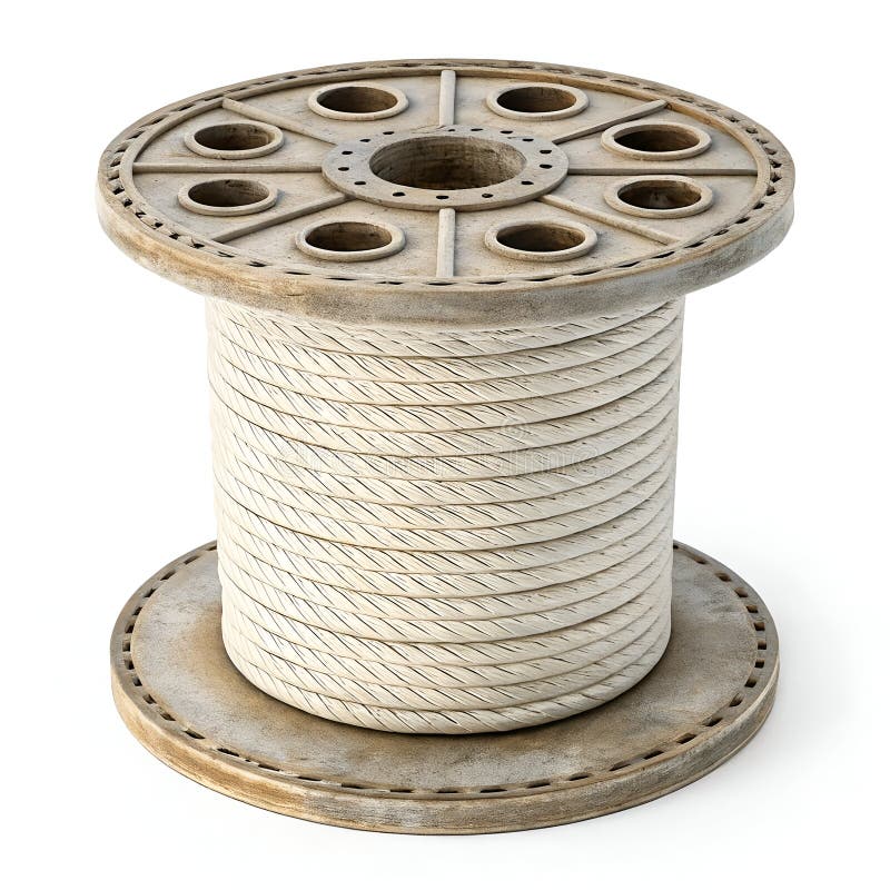 3D Spool Texture Render Isolated on White Background Stock Illustration ...