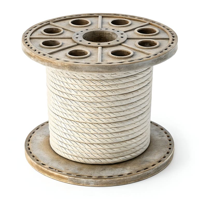 3D Spool Texture Render Isolated on White Background Stock Illustration ...