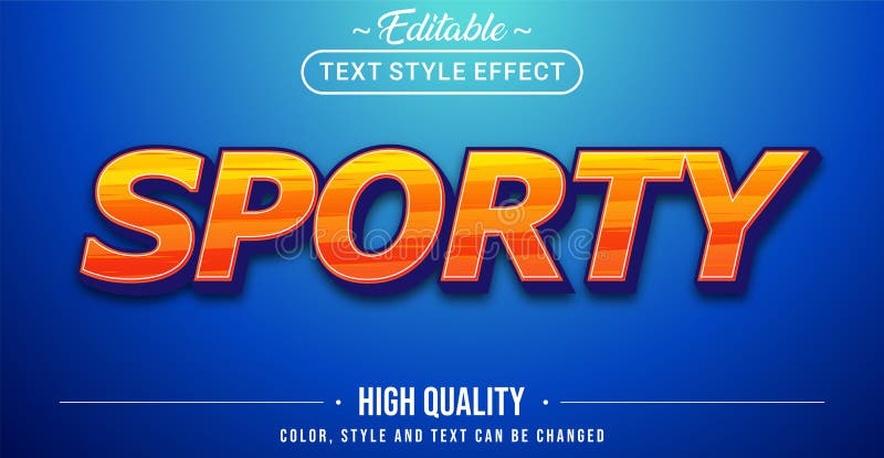 3D Sport Text Effect - Editable Text Effect Stock Vector - Illustration ...