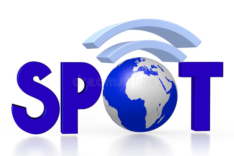 3D spot/ Internet concept stock illustration. Illustration of wifi ...