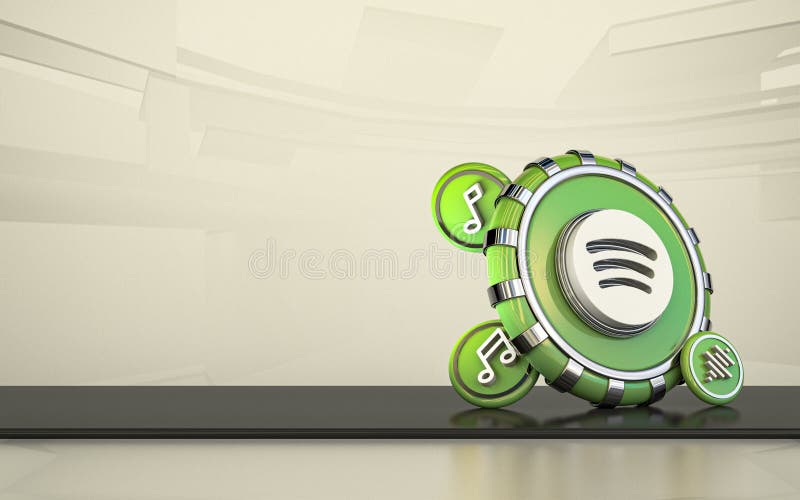 Spotify social media icons editorial photography. Illustration of ...