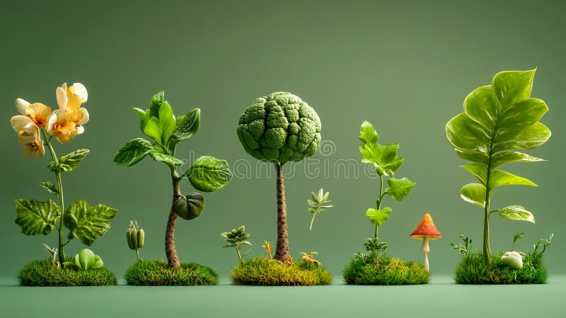 3d Sprouts. Phases Plant Growing Stock Illustration - Illustration of ...