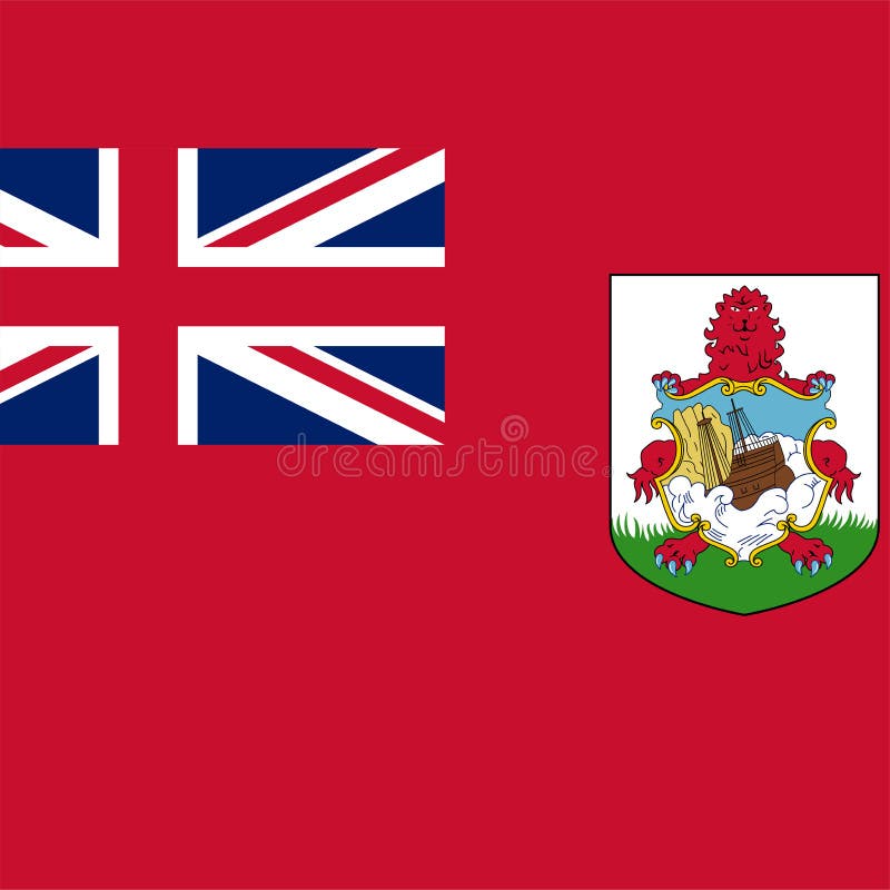 Bermuda Flat Square Flag Vector Stock Illustration - Illustration of ...