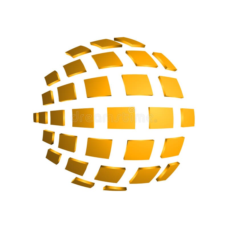3D Square Abstract Sphere Vector Illustration. Modern 3d Effect Stock ...