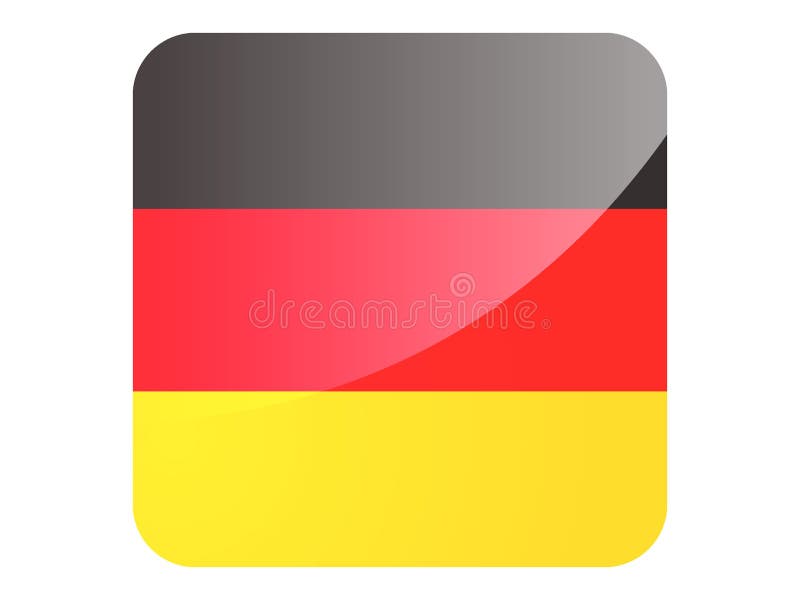 3D Square Flag of Germany stock vector. Illustration of europe - 139897387