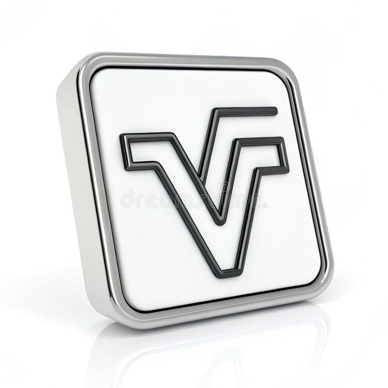 Square Root Symbol 3D Icon stock illustration. Illustration of ...