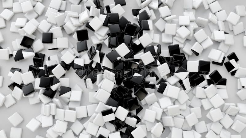 3D Square Tiles Scattered on the Floor, 3D Rendering Background Stock ...