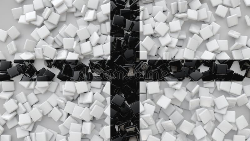 3D Square Tiles Scattered on the Floor, 3D Rendering Background Stock ...