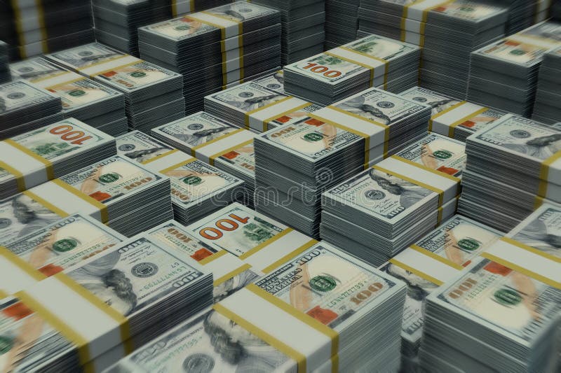 Stack of dollar money stock illustration. Illustration of savings ...