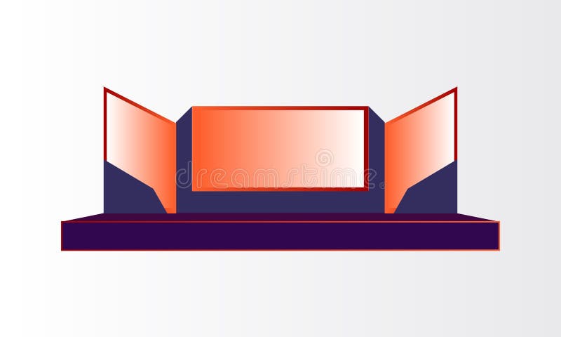 2d stage design for events stock vector. Illustration of office - 343840637