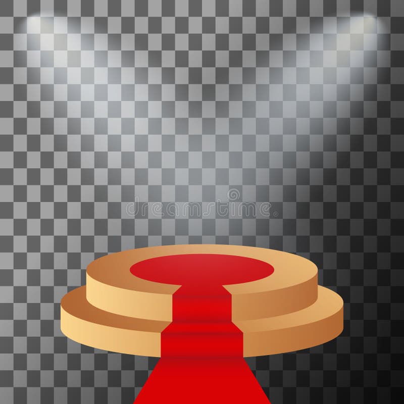 3d Stage Podium Illuminated Stock Vector - Illustration of carpet, show ...