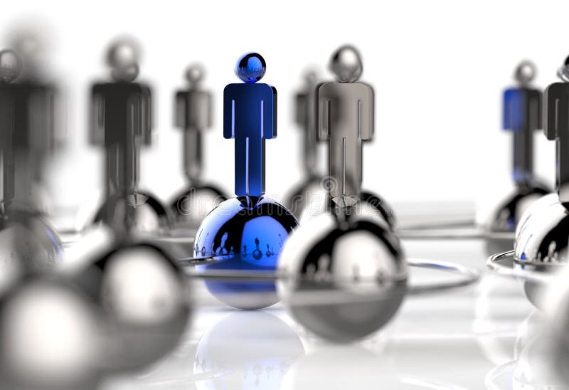 3d Stainless Human Social Network As Concept Stock Illustration ...