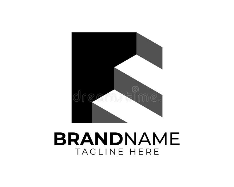 3d Stair Ladder Logo Template with Flat Shadow Stock Vector ...