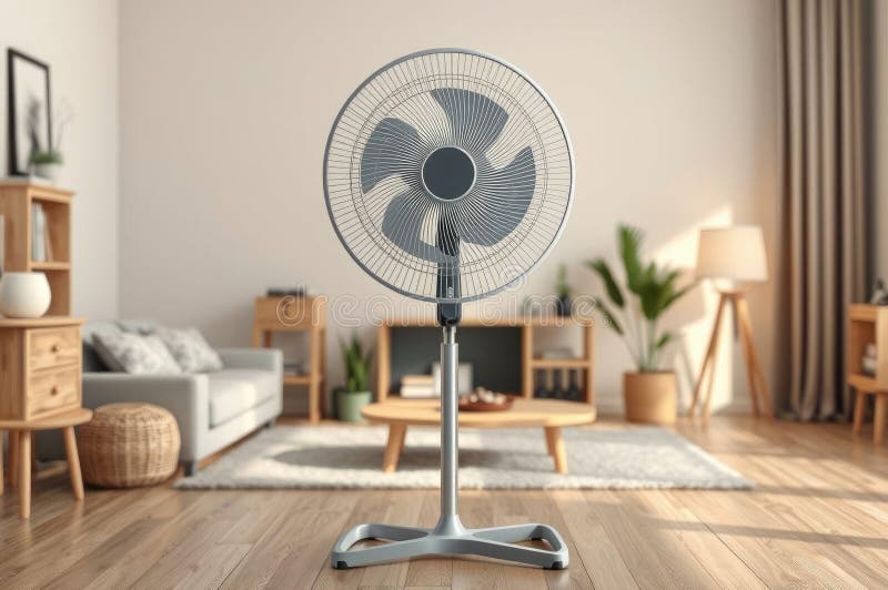 3D Stand Fan Mockup Interior Stock Illustration - Illustration of item ...