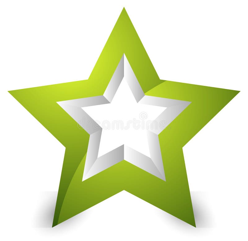 3d Star Icon / Element on White with Shadow Stock Vector - Illustration ...