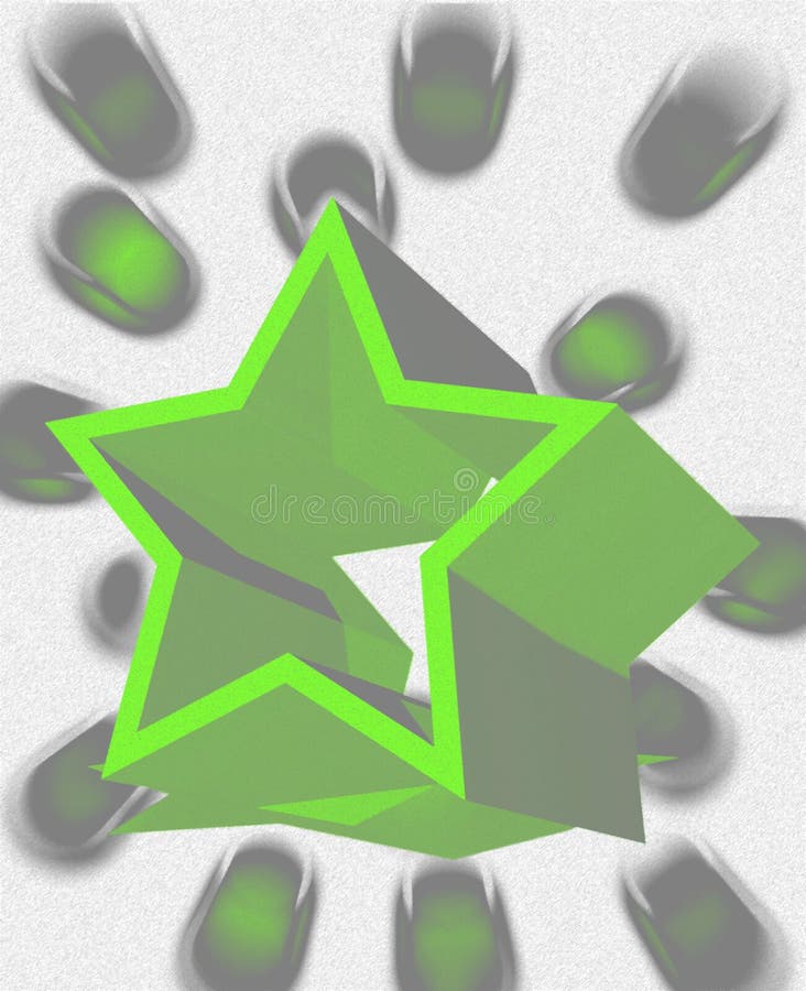 3d Star in Neon Visualization Background Stock Illustration ...