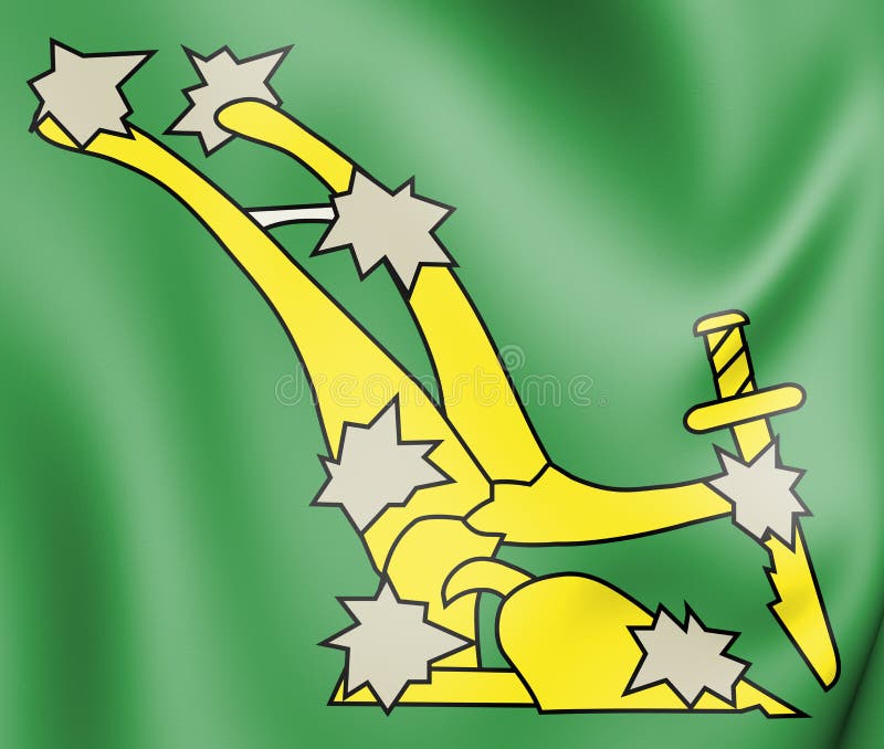 3D Starry Plough Flag 1914. Stock Illustration - Illustration of ...