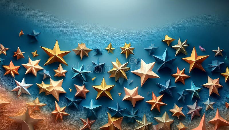 3d Stars Vector Design with Lots of Colors Stock Illustration ...