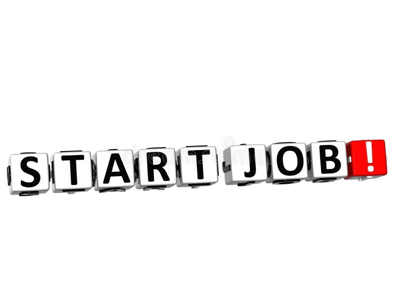 3D I Need Job Button Click Here Block Text Stock Illustration ...