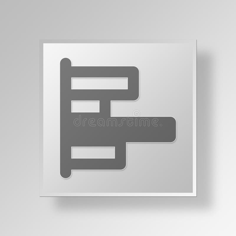 3D Statistics Icon Business Concept Stock Illustration - Illustration ...