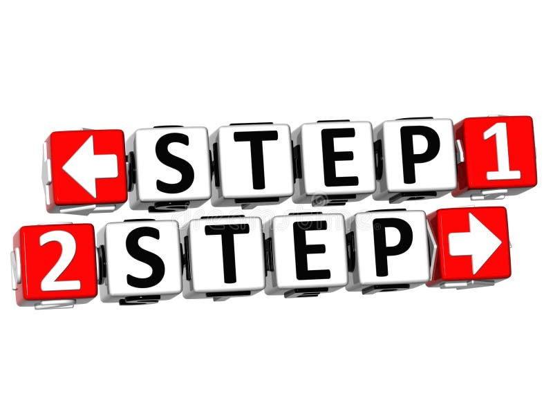 3D Next Steps Crossword stock illustration. Illustration of cubes ...