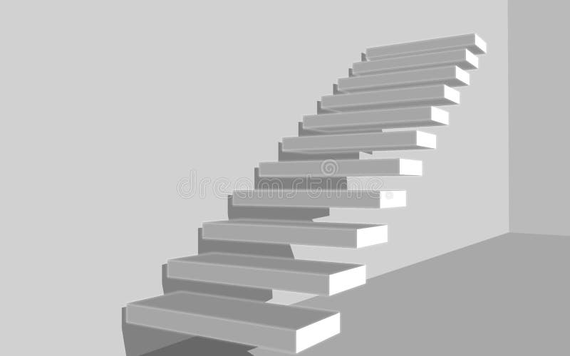 3D Steps with Shadow. Ladder on a Transparent Background Stock Vector ...