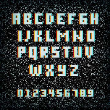 Tv Static Effect Font Stock Illustrations – 57 Tv Static Effect Font ...