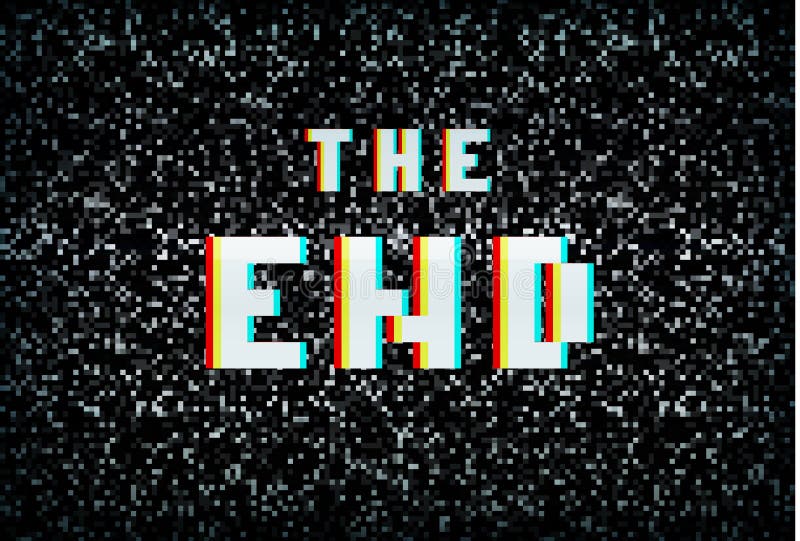 3D Stereo Effect the End Text Stock Vector - Illustration of stereo ...