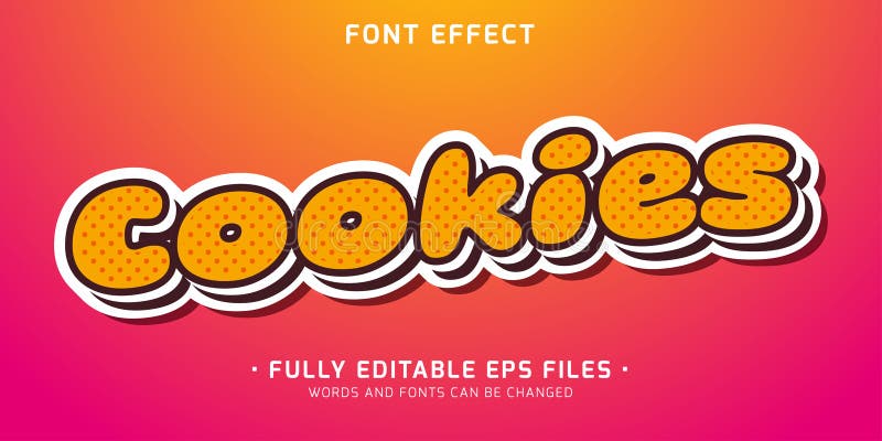 3d Sticker Style Doodle Font Effect Stock Vector - Illustration of word ...