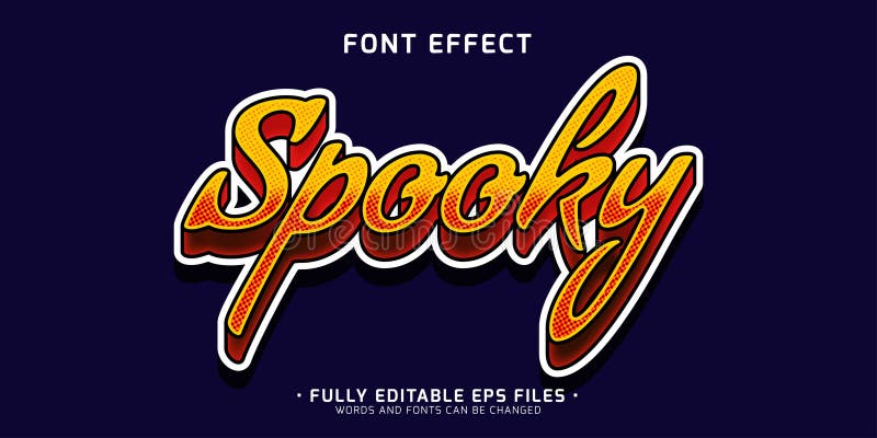 3D Sticker Style Font Effect with Halftone Pattern Stock Vector ...