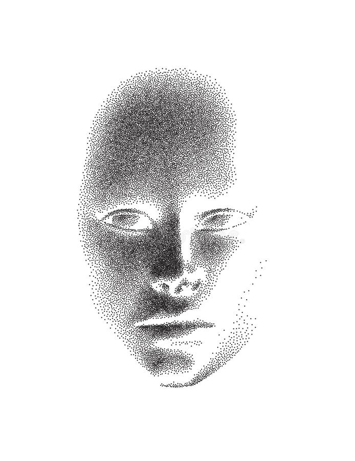 3d Stipple Face for Concept Design. Ai Artificial Intelligence Abstract ...