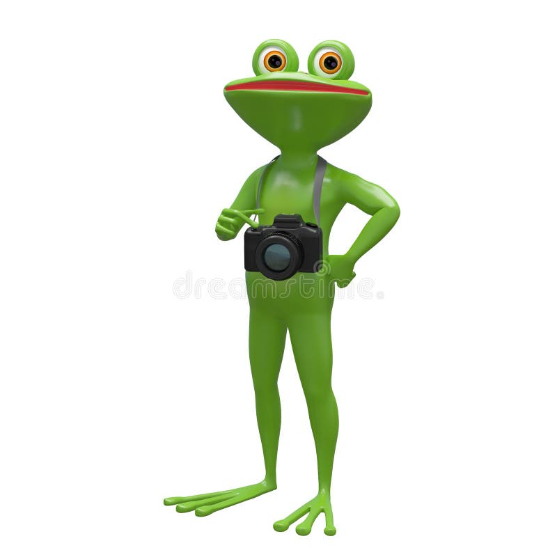 3D Stock Illustration Frog with a Camera Stock Photo - Illustration of ...