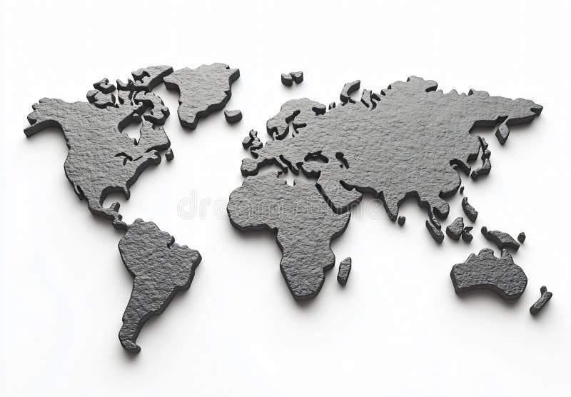 3D Stone World Map Global Business Concept High Quality Image Stock ...