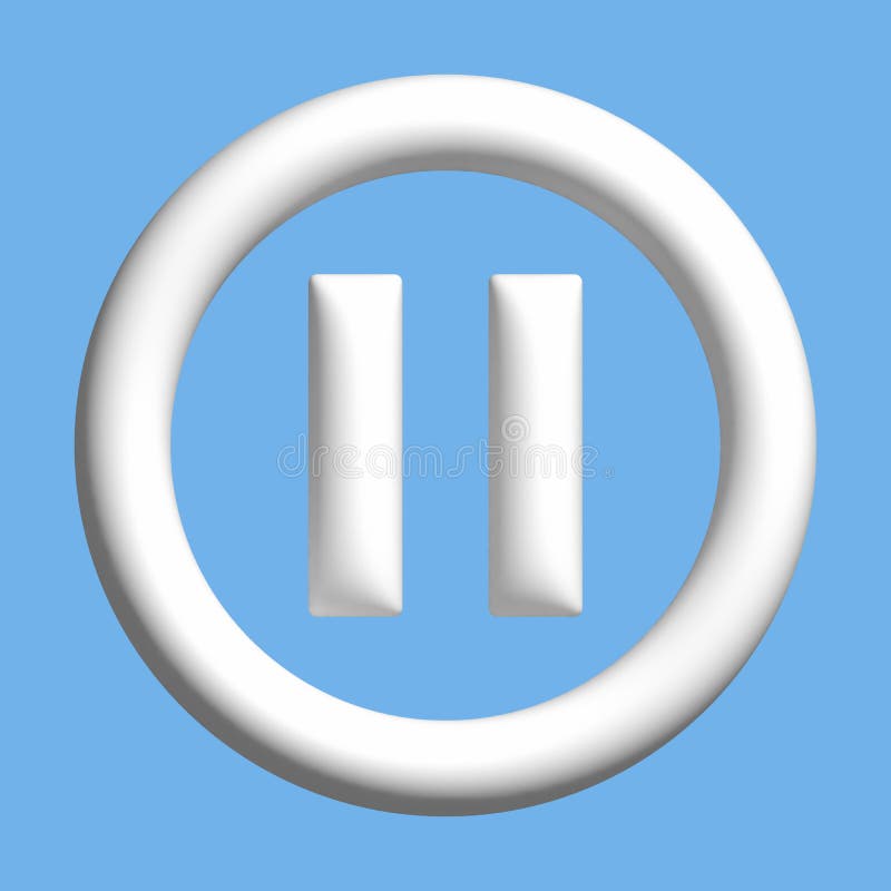 3D Stop Buttons, 3d Pause Symbol Stock Illustration - Illustration of ...