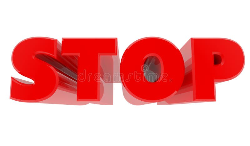 White 3d Human - Stop Symbol Stock Illustration - Illustration of alarm ...