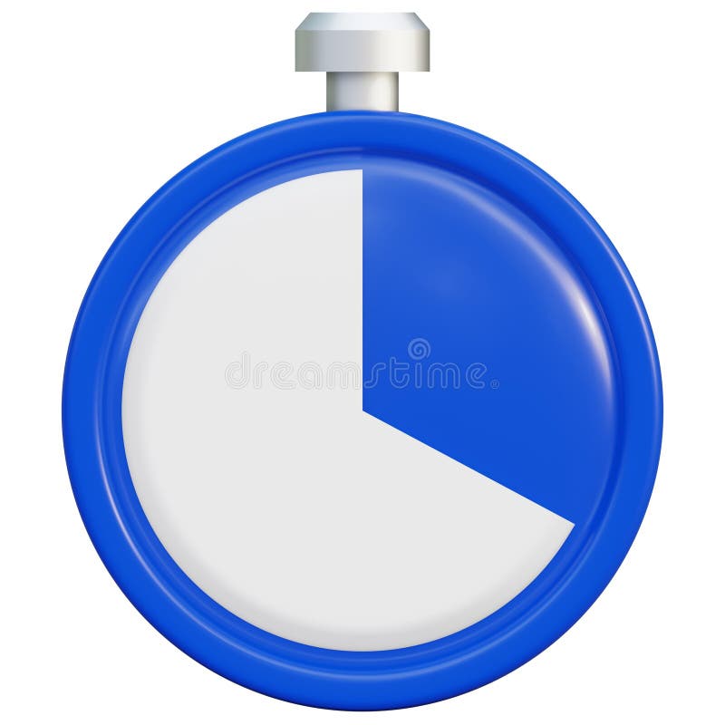 3d Stopwatch Icon. Completion of the Assigned Task in a Certain Time ...