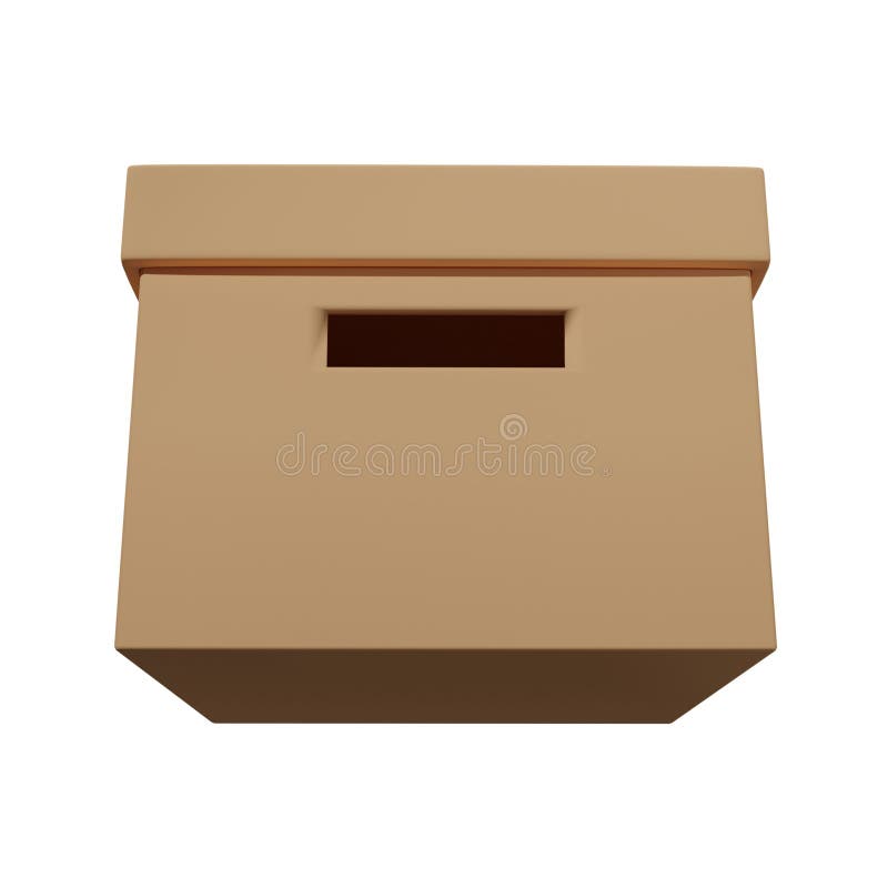 3D Storage Box with Lid and Handles, 3D Rendering Image, Clipping Path ...