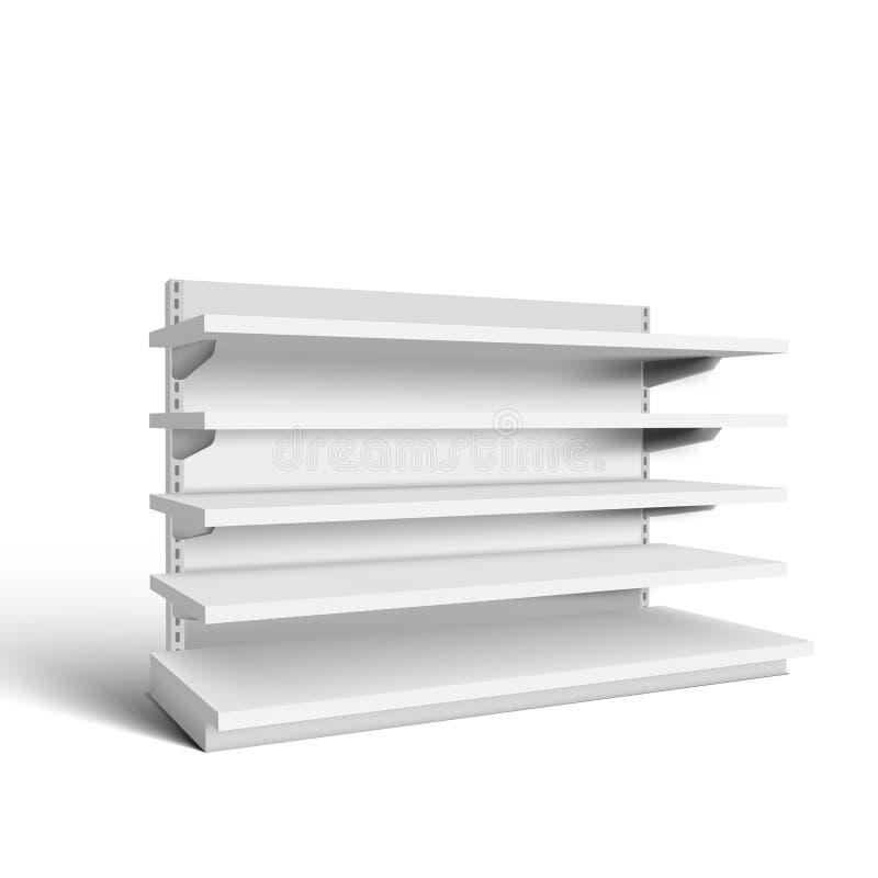 3D Store Display Shelves for Product Promotion Stock Vector ...