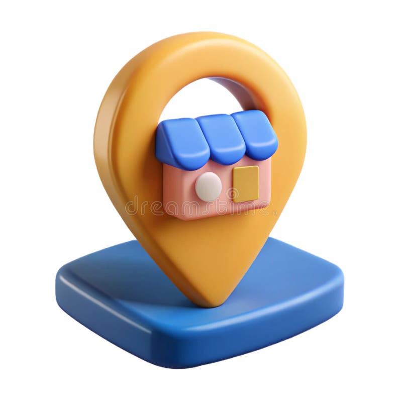 3D Store Locator Icon stock image. Image of locator - 359826227