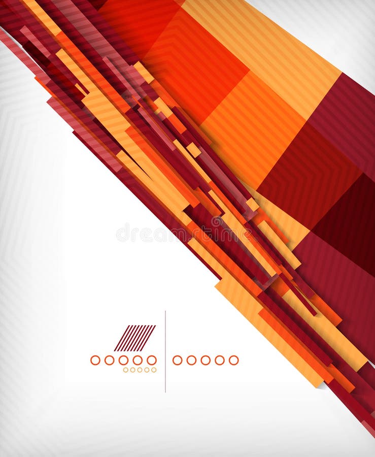 3d Straight Lines Geometric Shape Background Stock Vector ...