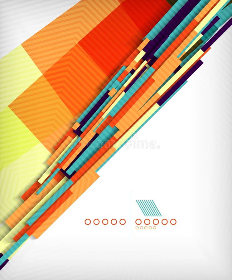 3d Straight Lines Geometric Shape Background Stock Vector ...